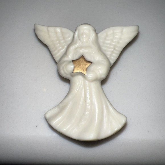 Lenox | Jewelry | Vintage Signed Lenox Porcelain Angel Star Christmas ...